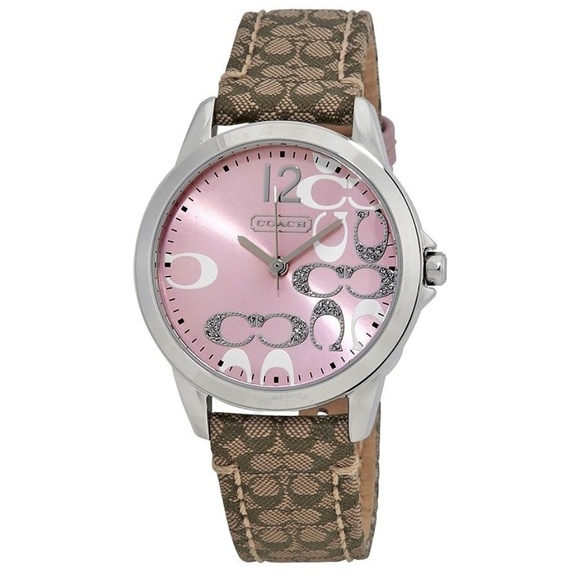 Coach | Accessories | Coach Womens Boyfriend Signature Pink Face Watch ...